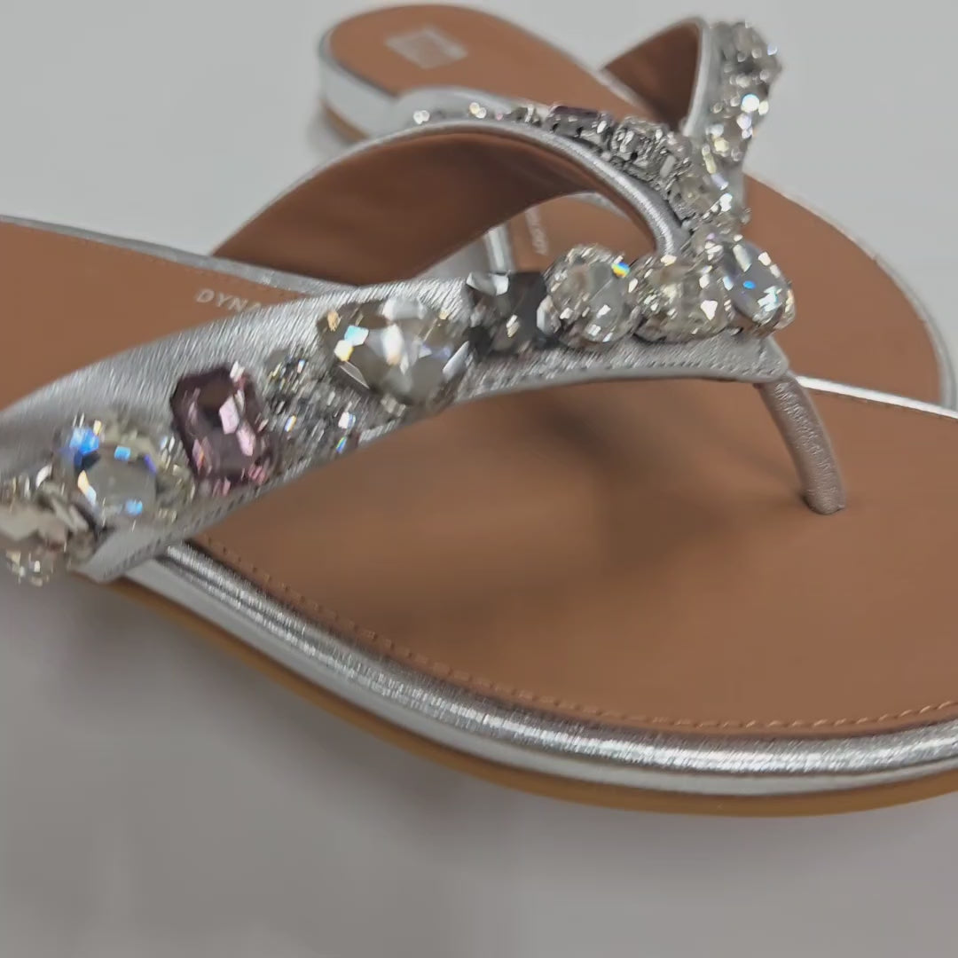 GRACIE JEWEL-DELUXE METALLIC-LEATHER FLIP-FLOPS｜fitflop(フィットフロップ)公式